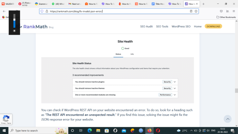 How to Fix The Invalid JSON Error in WordPress Website